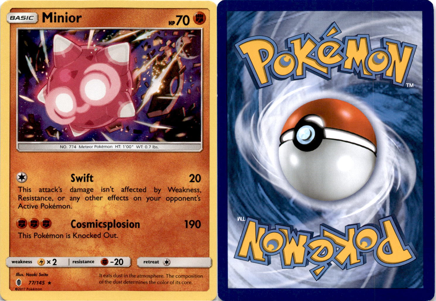 2017 Pokemon, Guardians Rising, #77/145 Minior, Holo Rare | eBay