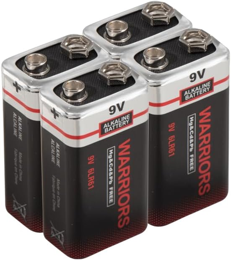 4X High Capacity 9V 9 Volt Alkaline Super Long Lasting Battery ...