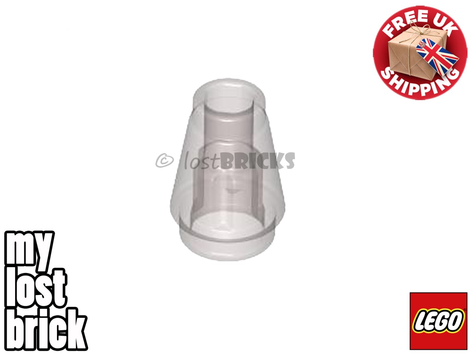 LEGO - Part 4589 - Pack of 10 x NEW LEGO Cones 1x1 with Top Groove ...