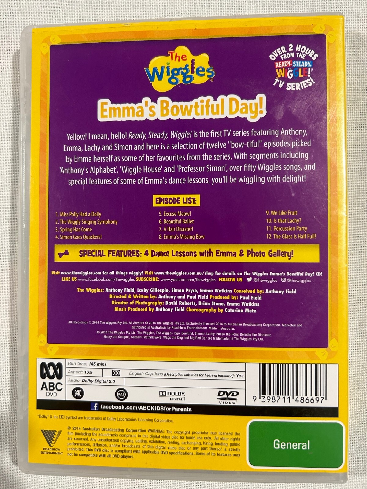 The Wiggles / Emma's Bowtiful Day / DVD / 2014 / Special Features ...