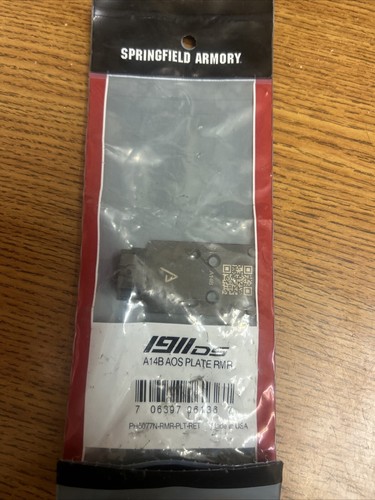 Springfield Armory #A14B AOS Agency Optic Plate 1911 DS RMR SRO 407C ...