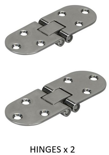 2 x Hinges Stainless Steel Dual Pivot Marine Caravan Boat Hinges | eBay ...
