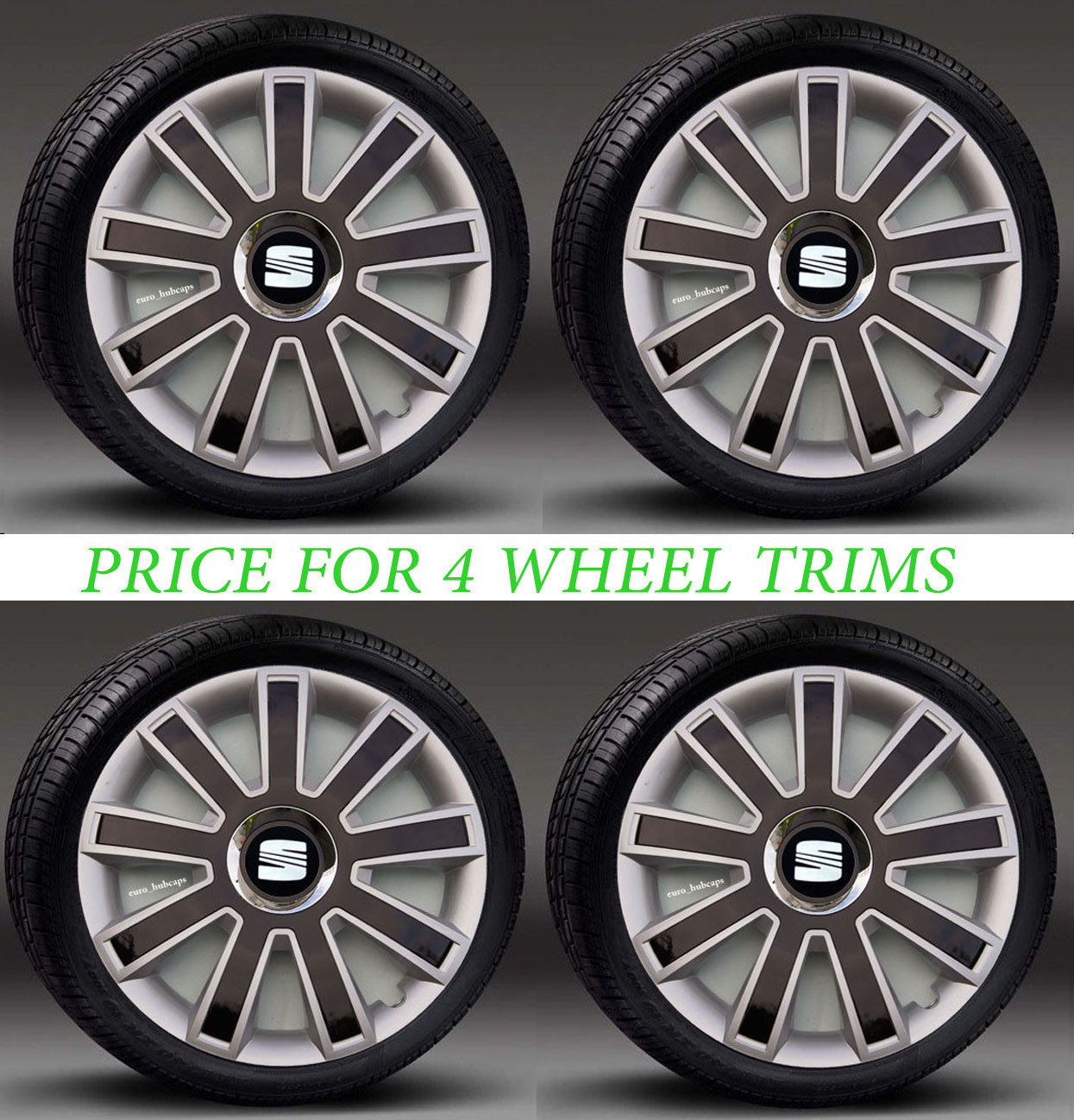 4x16" wheel trims, Hub Caps, Covers to fit Seat ALHAMBRA,LEON,TOLEDO | eBay