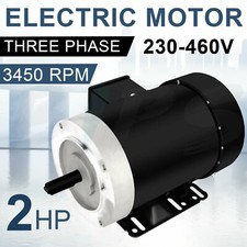 Delta Rockwell Unisaw Motor Three Phase 3 HP 3450 RPM 230/460 Volts 87 ...