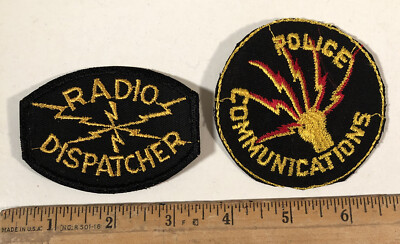 Lot Of 2 Vintage Police Communications Radio Dispatcher Patch Ohio Sew ...