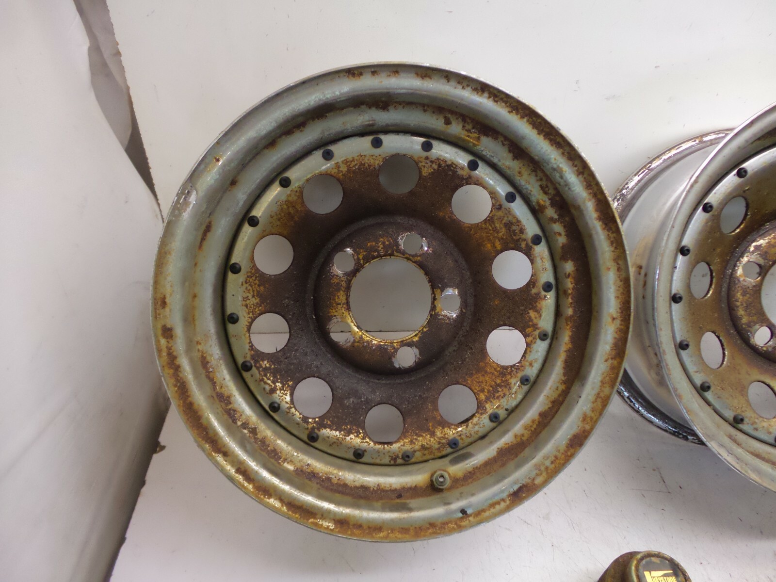 VINTAGE KEYSTONE WHEELS 14x7 14x6 WHEEL RIM RIMS SET OF 4 FRONT REAR | eBay