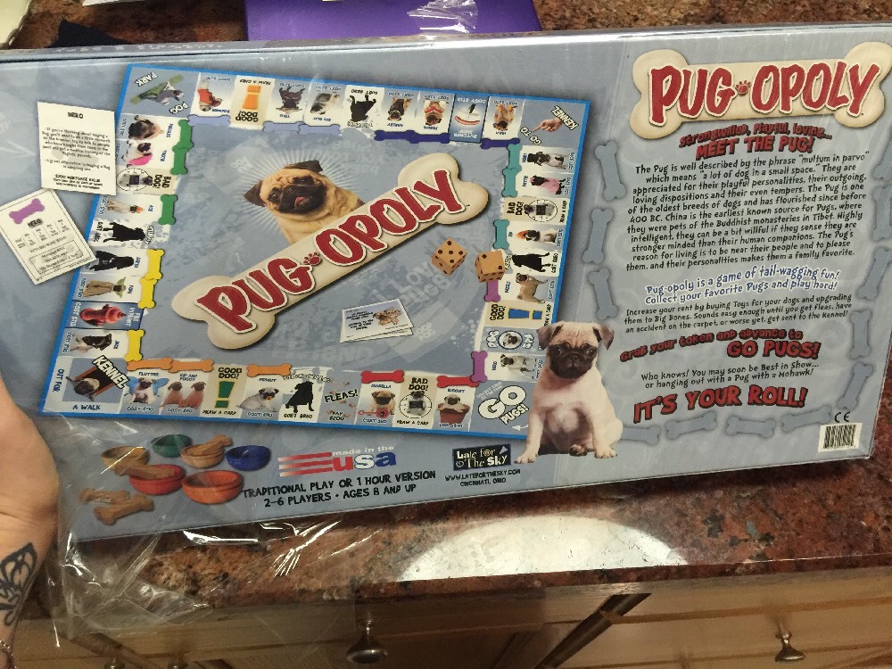 PUGOPOLY Pug Dog Board Game Monopoly Puppy Brand-New Never Opened | eBay