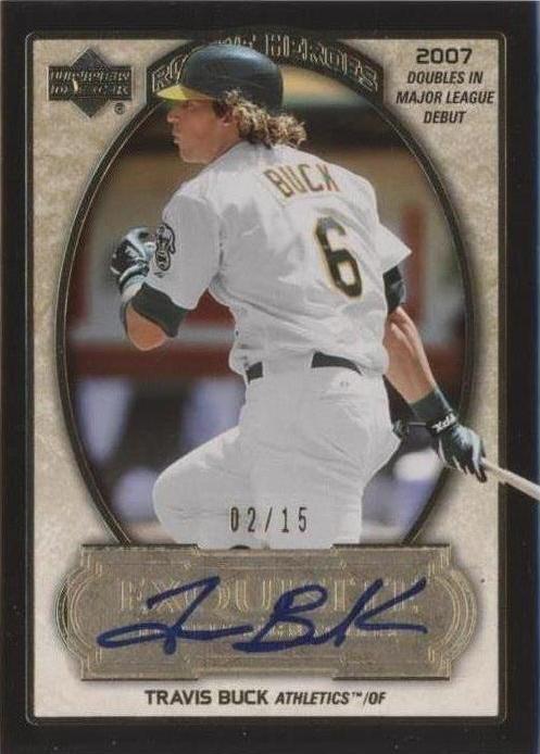 2007 Upper Deck Exquisite Rookie Signatures - Rookie Heroes Travis Buck ...
