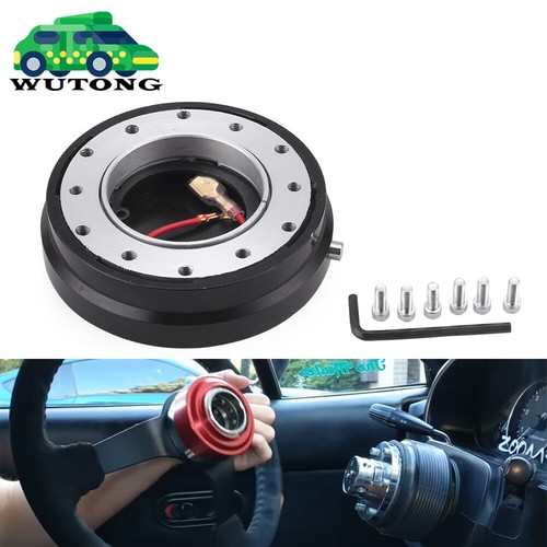 Universal Thin 6 Hole Steering Wheel Quick Release Hub Adapter Snap Off ...