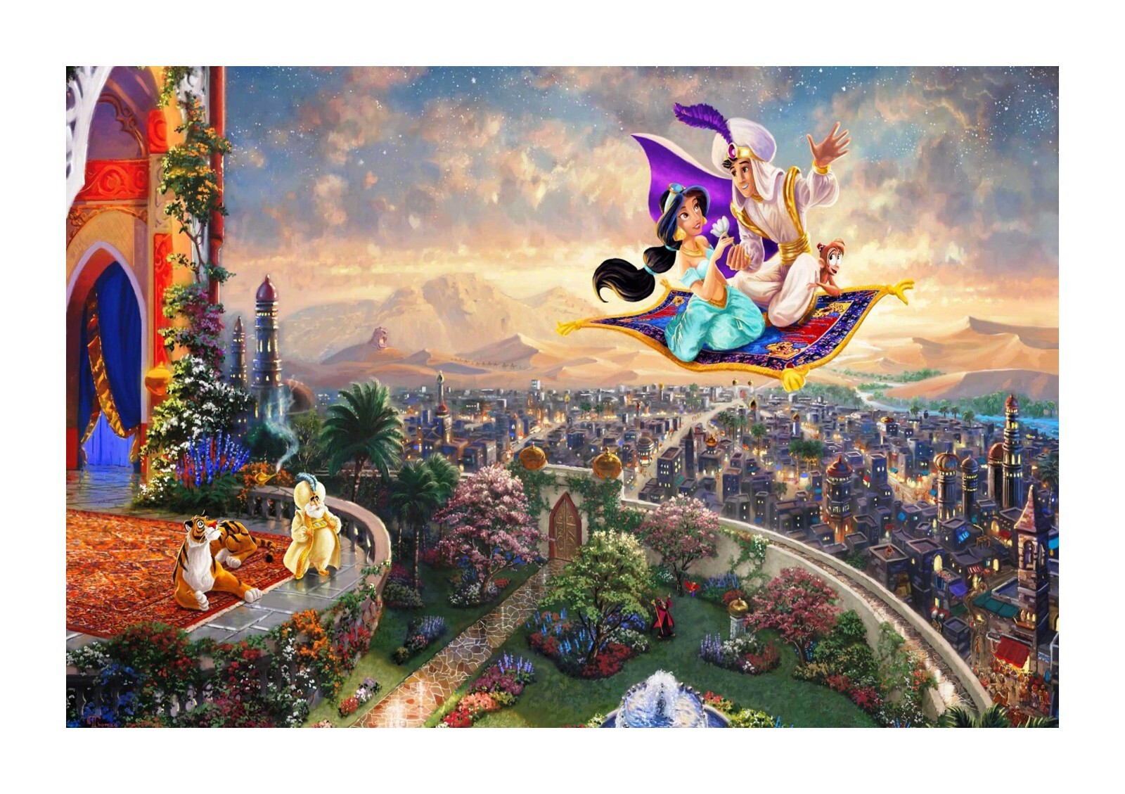 Disney Aladdin Cartoon Painting Large Wall Art Framed Canvas Picture ...