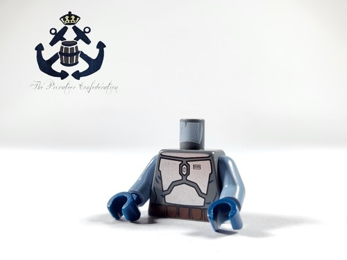 LEGO Star Wars Minifigure Torso Jango Fett Mandalorian Silver Armor ...