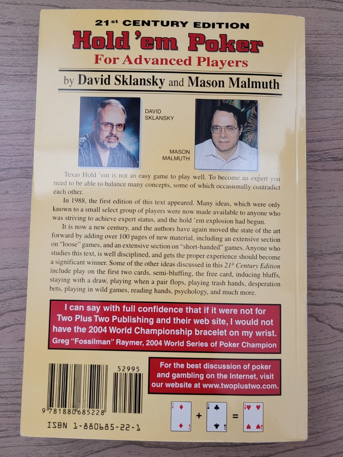 Hold Em Poker For Advanced Players David Skalansky Mason Malmuth | eBay