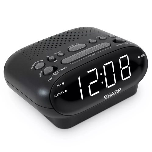 Sharp Digital Dual Alarm Clock with AM/FM Radio | eBay