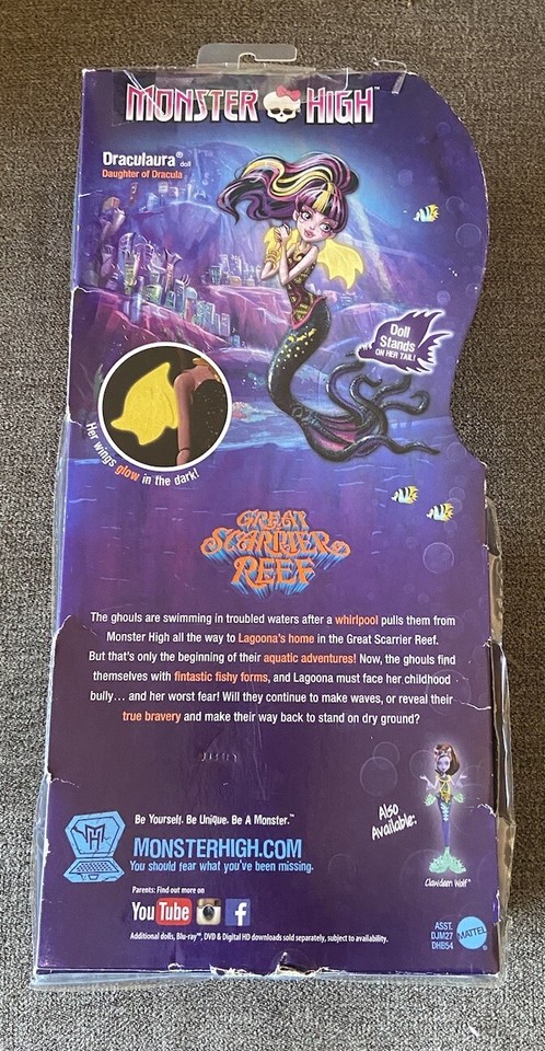 Monster High Great Scarier Reef Draculaura DHB54 2015 NIB | eBay