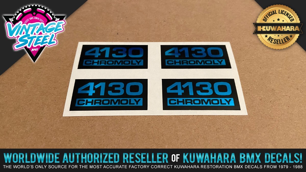 4130 CHROMOLY BMX Seat Post Decal Sticker (2 Pairs) Factory Correct ...