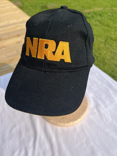 NRA Membership Embroidered Hat Cap Adjustable Black Gold w/USA Flag | eBay