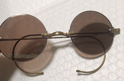 Rimless Round Eyeglass frame Alloy-metal Cable temple w Crystal ...