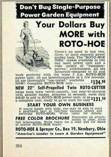 1956 Print Ad Roto-Hoe & Roto-Cutter Garden Machines Newbury,Ohio | eBay