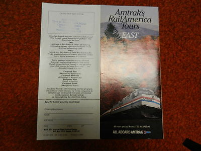 1985 AMTRAK RAIL AMERICA TOURS EAST BROCHURE | eBay