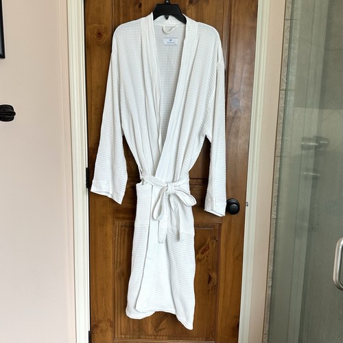 MATOUK Bathrobe Bath Robe Unisex Lg XL Cotton Bamboo White Luxury Spa ...