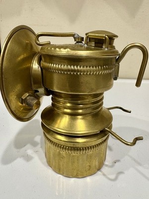 Guys Dropper 6 Date Miners Carbide Lamp. Lg. Brass Reflector And Early ...