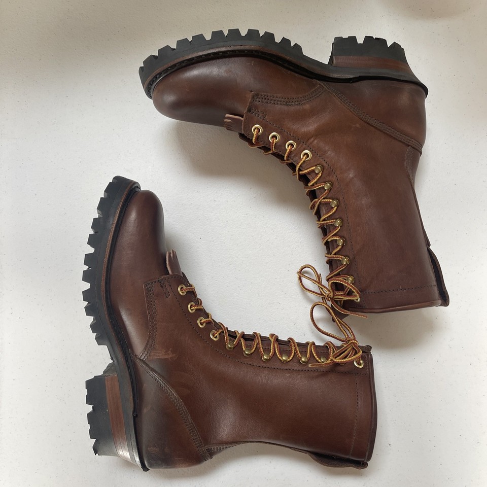 Hathorn Explorer Logger Packer Boots Black Leather Wildland Firefighter ...