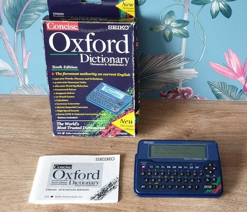 Seiko ER6000 Oxford Dictionary Thesaurus Spell Checker & Crossword ...