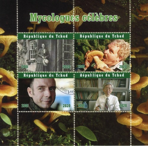 Chad Mushrooms Stamps 2020 CTO Famous Mycologists Beatrix Potter People ...