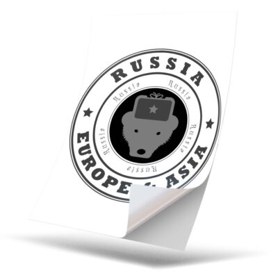 1 x Vinyl Sticker A4 - BW - Russia Europe Asia Travel Russian #39977 ...