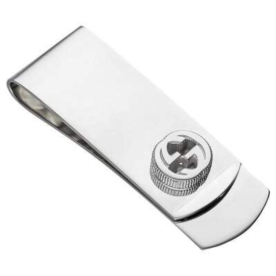 Gucci Money Bill Clip GG Logo Silver Stainless 60x20mm | eBay