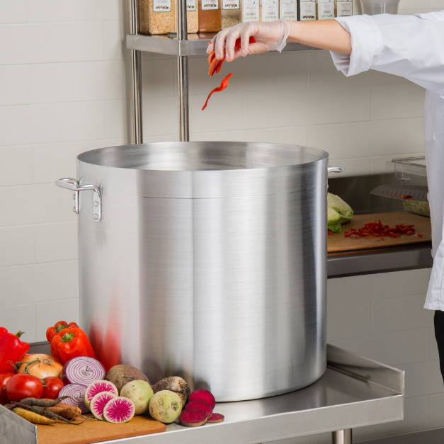 100 Qt Heavy Duty 4mm Aluminum Stock Pot Without Lid Commercial NSF ...