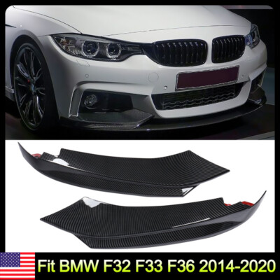 For BMW 4 Series F32 F33 2014-2020 Front Bumper Splitters Lip Carbon ...