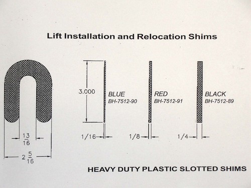 2 & 4 post Surface Mount Auto Lift Install Leveling Shim Kit(30 shims ...