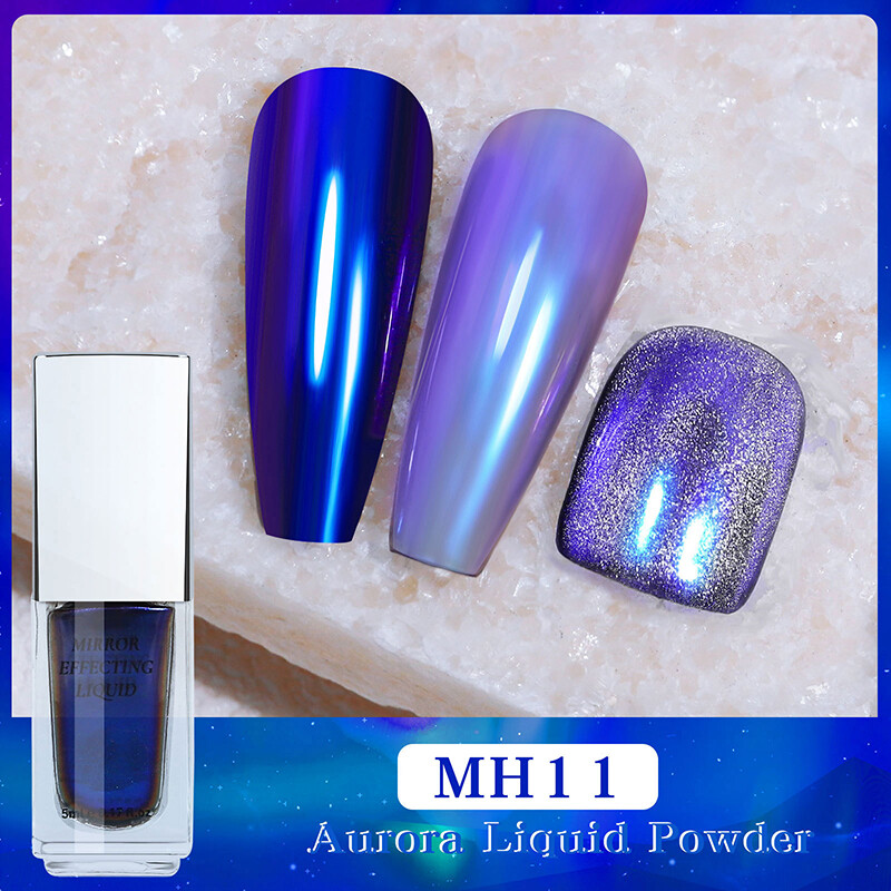 Magic Mirror Powder Holographic Laser Nail Polish Liquid Nail Glitter ...