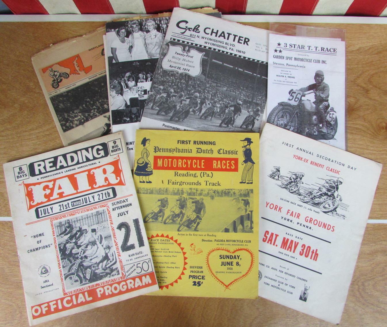 Vintage Motorcycle Memorabilia Huge Racing Lot AMA Bart Markel HD 40 ...