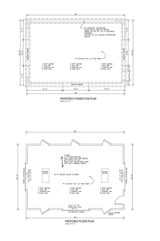 24X36 36X24 HORSE BARN PLANS GAMBREL ROOF POLE BARN CONST #17-2436-HB ...