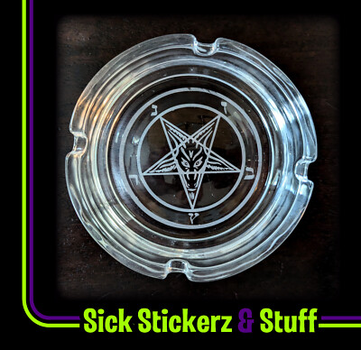 Ashtray Tobacco Cigarettes Smoke Room Shop Decor Satan Evil Baphomet ...