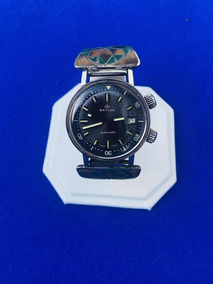 1960's BAYLOR Super Compressor Diver Swiss Made Men's Automatic Watch ...