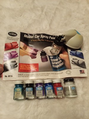 Testors Model Car Spray Paint Set w/ Primer & 5 Colors No. 9215 Non ...