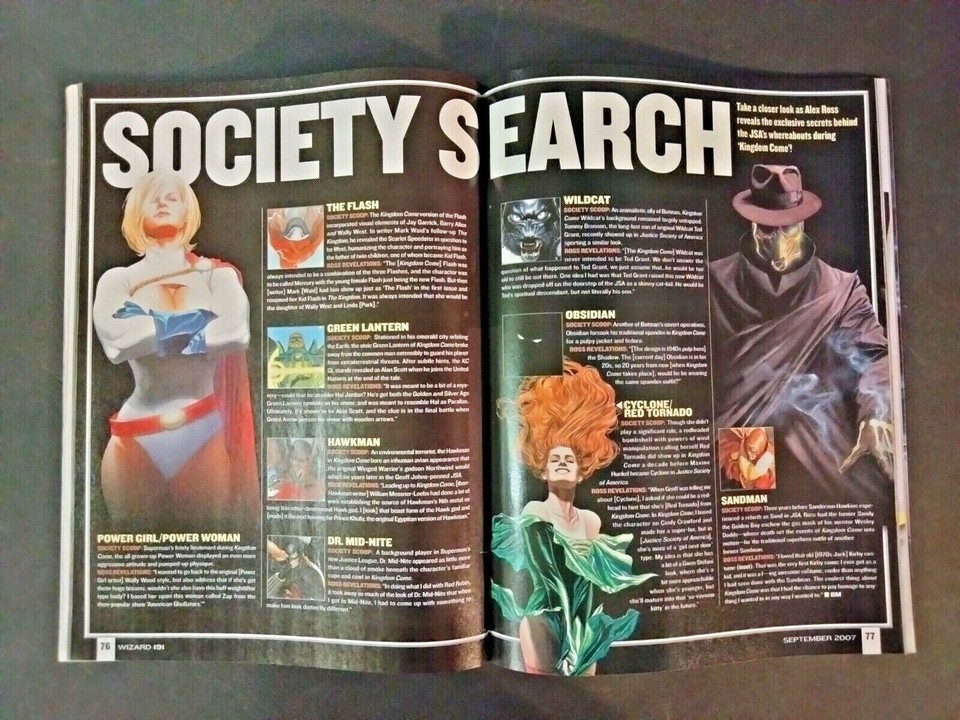 2007 WIZARD MAGAZINE ISSUE 191 WOLVERINE SUPERMAN KINGDOM COME ALEX ...