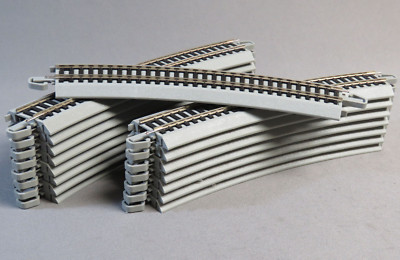BACHMANN E-Z TRACK HO 22" RADIUS CURVE SECTION train gray BULK BAC44583 ...