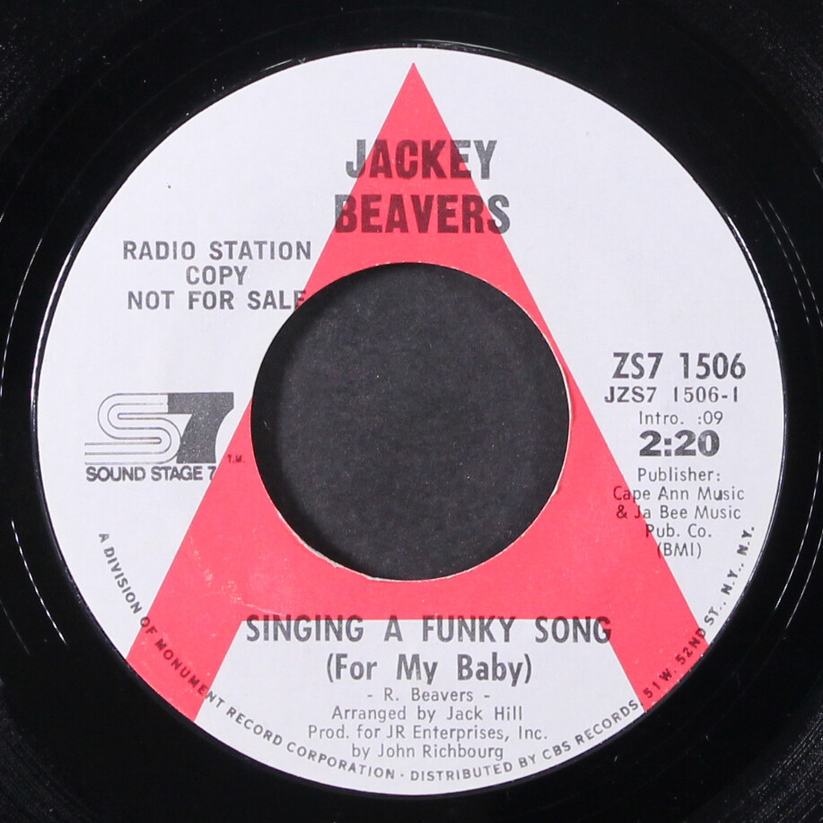 JACKEY BEAVERS: hey girl / singing a funky song SOUND STAGE 7 7" Single ...