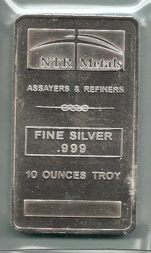 10 oz .999 Fine Silver NTR Metals Bar - Sealed | eBay