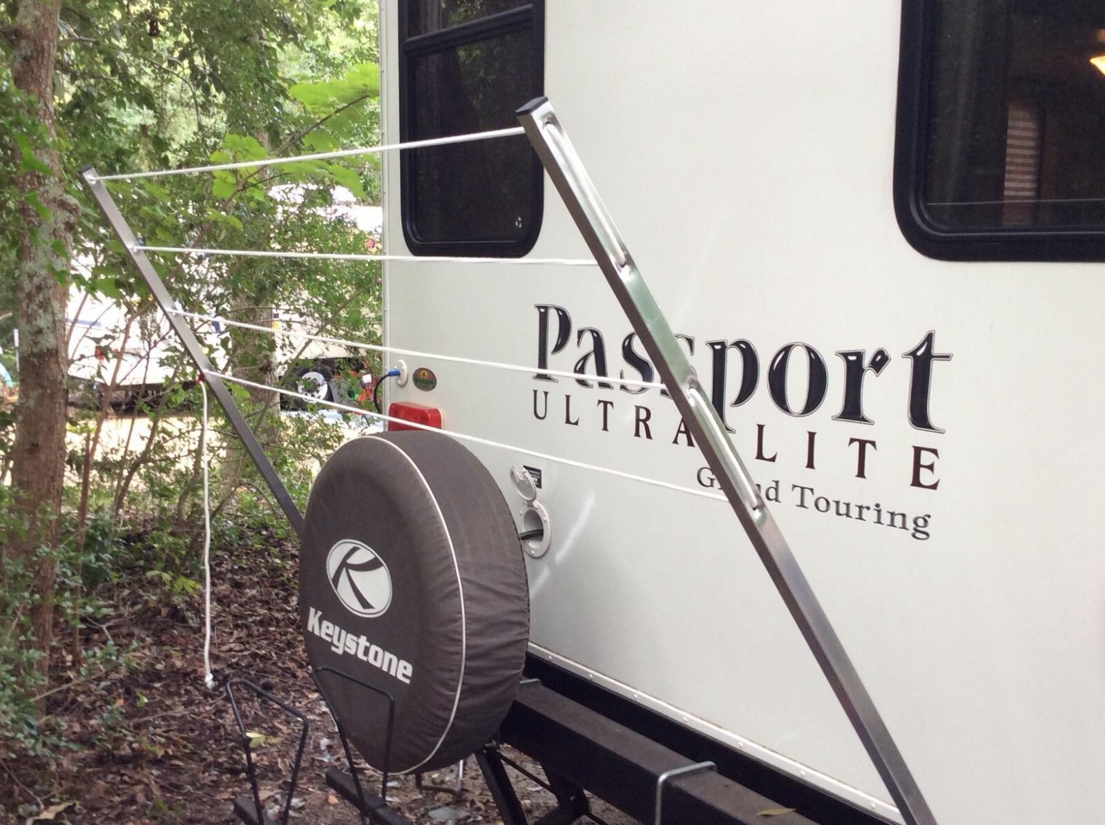 Portable Clothesline for Travel Camper RV Bumper Mount Clothes Drying ...