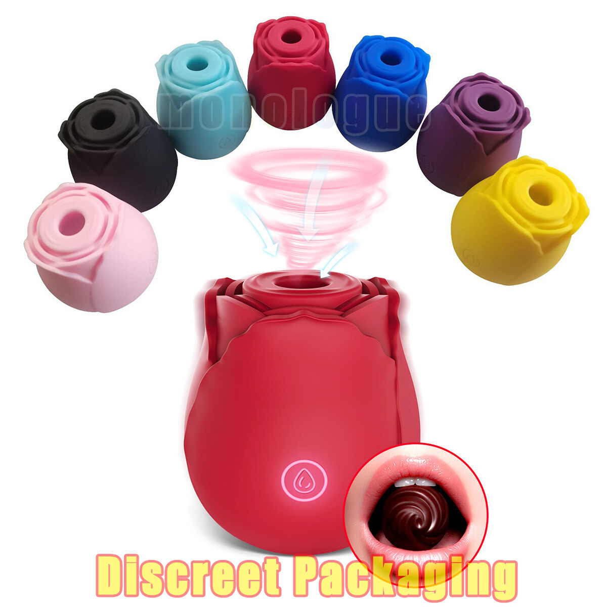 Rose-Massager-Sucking-Waterproof-USB-For-Female-Gift-Vibrater-Pain ...
