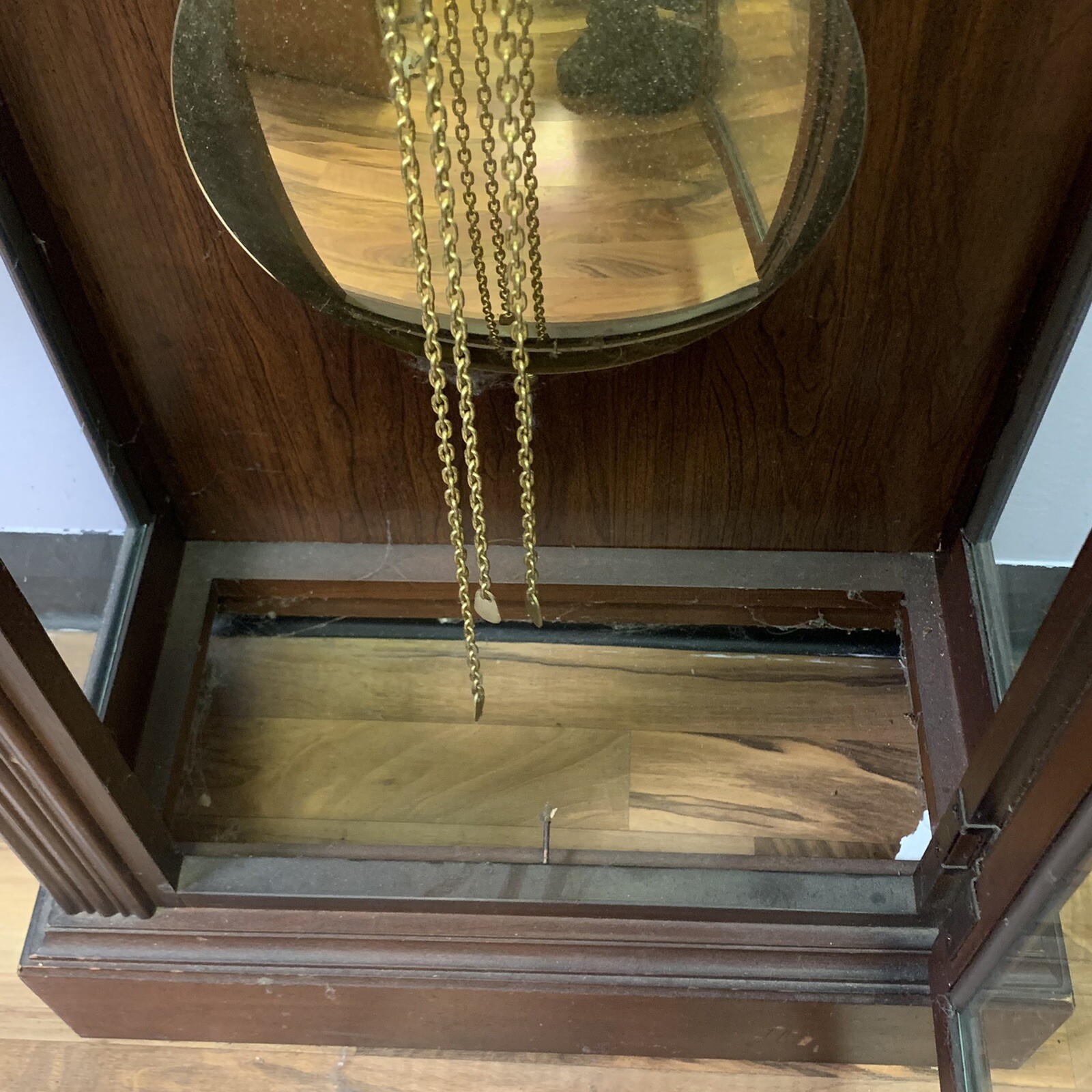 VTG 1996 Ridgeway Model #9412 Hand Carved Mahogany Wood 78" Grandfather ...