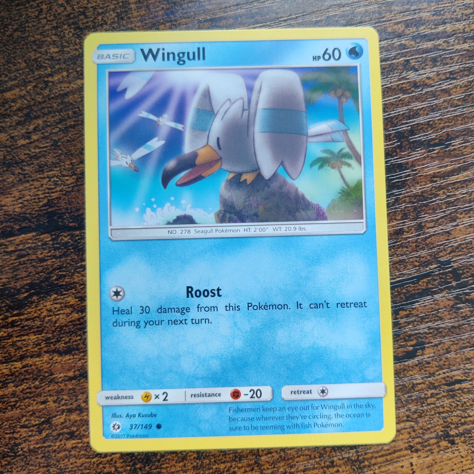 Wingull 37/149 - NM Sun & Moon - Pokemon 2017 Common TCG Card (A) | eBay
