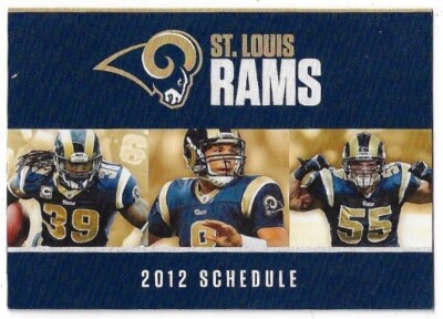 2012 St. Louis Rams NFL Football Schedule !!! Edward Jones Dome | eBay