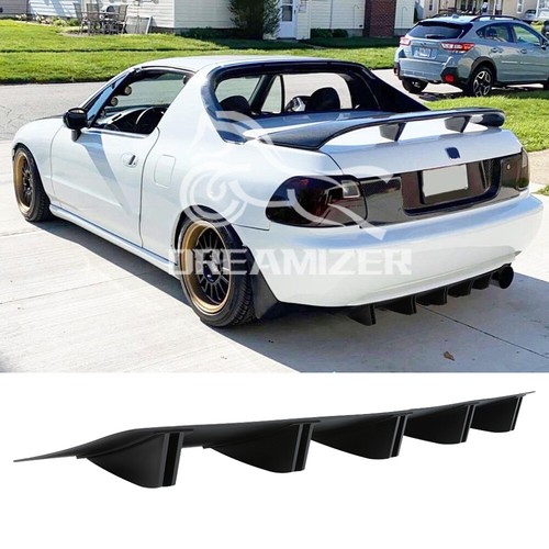 For Honda Civic Del Sol Si Rear Bumper Diffuser Spoiler Splitter Lip ...