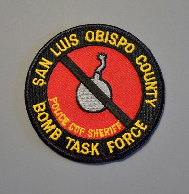 San Luis Obispo County Bomb Task Force Patch ++ Mint HTF CA | eBay
